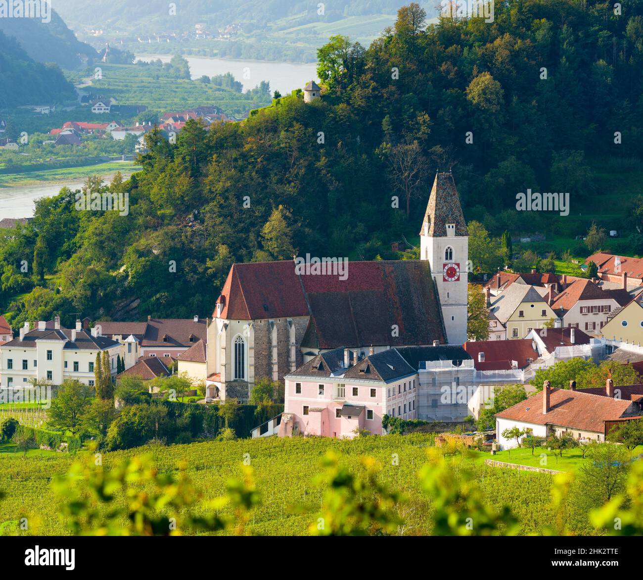 Historic village Spitz located in wine-growing area, UNESCO World ...