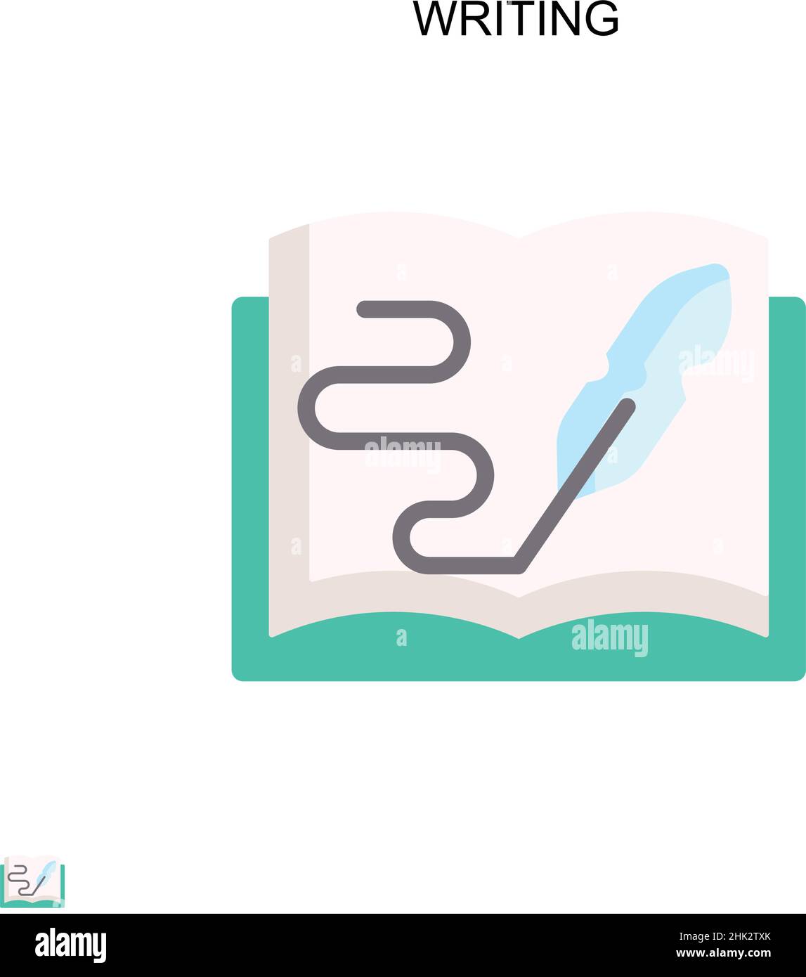 Writing Simple vector icon. Illustration symbol design template for web ...