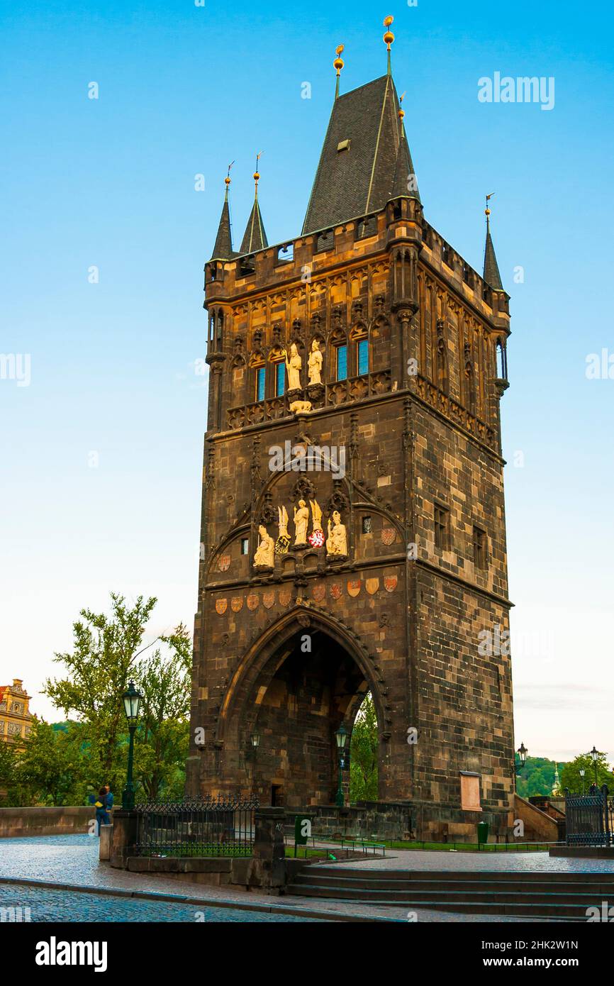 Prague, Czech Republic. Powder Gate Tower (Prasna brana Stock Photo - Alamy