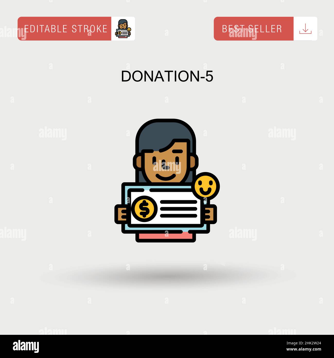 Donation-5 Simple vector icon Stock Vector Image & Art - Alamy
