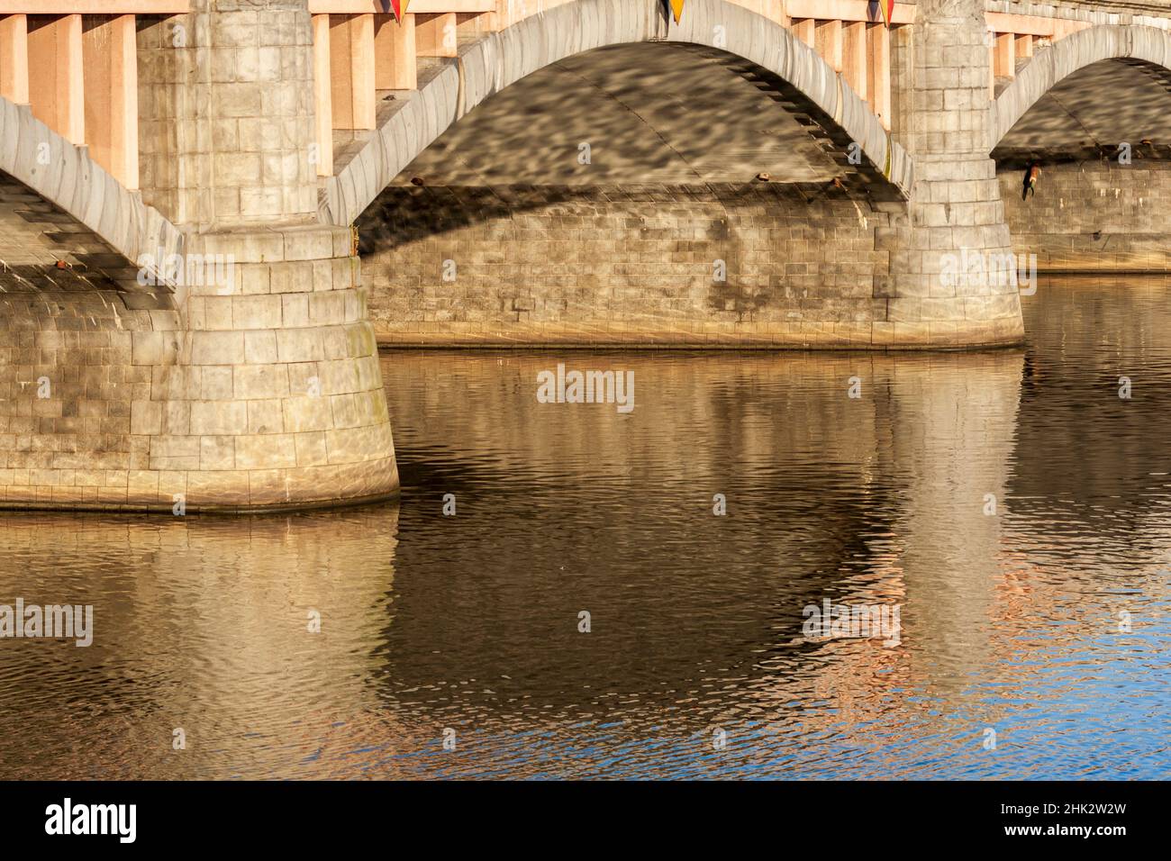 Prague, Czech Republic. Arches under a bridge Stock Photo - Alamy