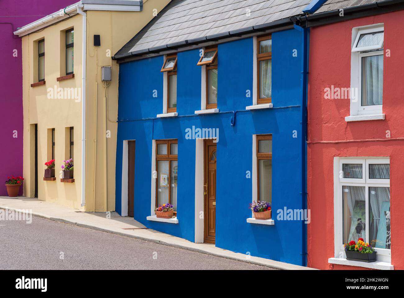 Europe, Ireland, Eyeries. Exterior of colorful houses Stock Photo - Alamy