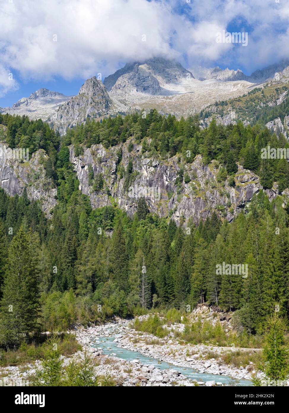 River Sarca. Val di Genova in the Parco Naturale Adamello, Brenta ...