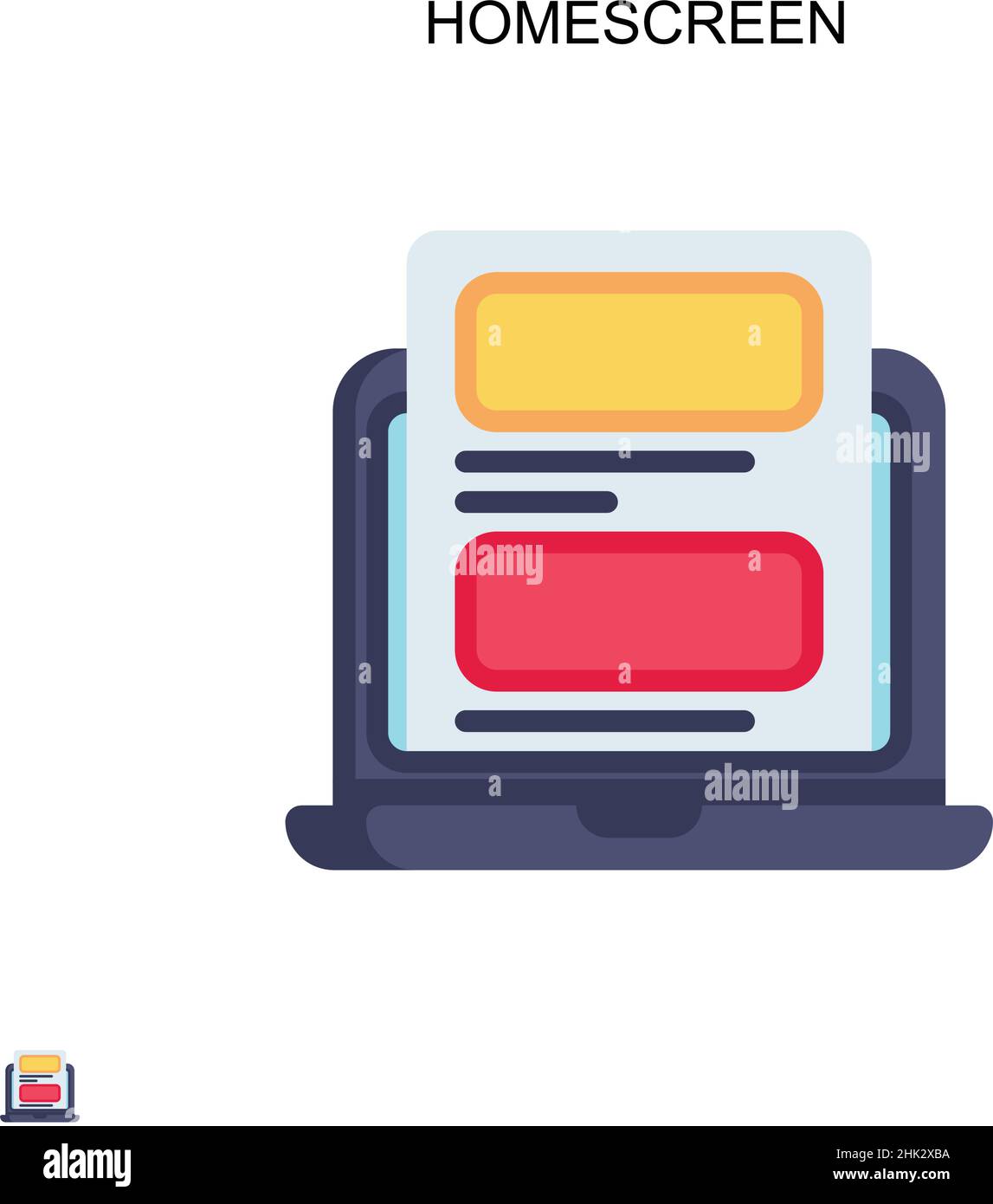 Homescreen Simple vector icon. Illustration symbol design template for web mobile UI element ...