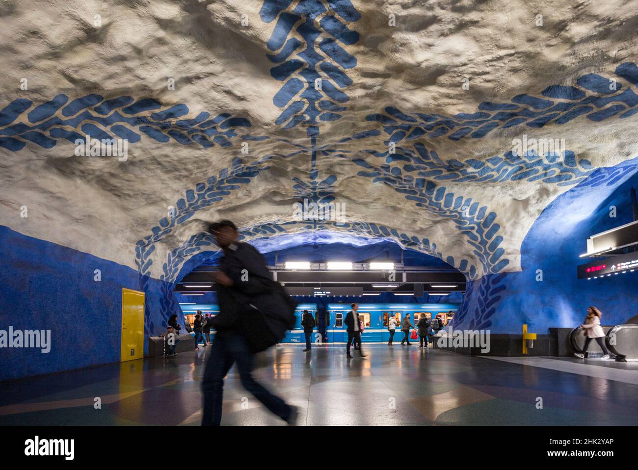 Sweden, Stockholm, Stockholm Underground Metro, T-Centralen Station ...