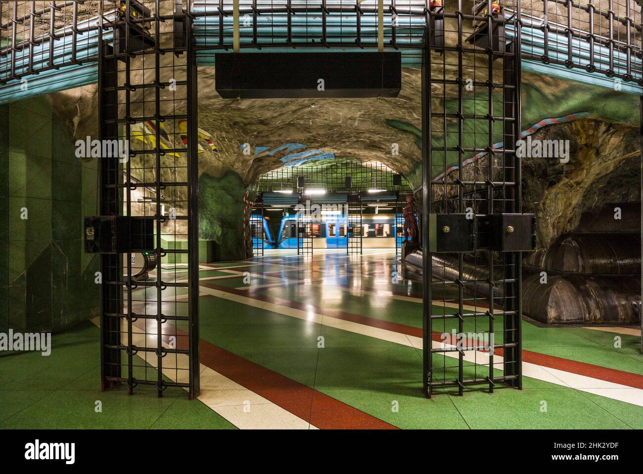 Sweden, Stockholm, Stockholm Underground Metro, Kungstradgarden Station ...