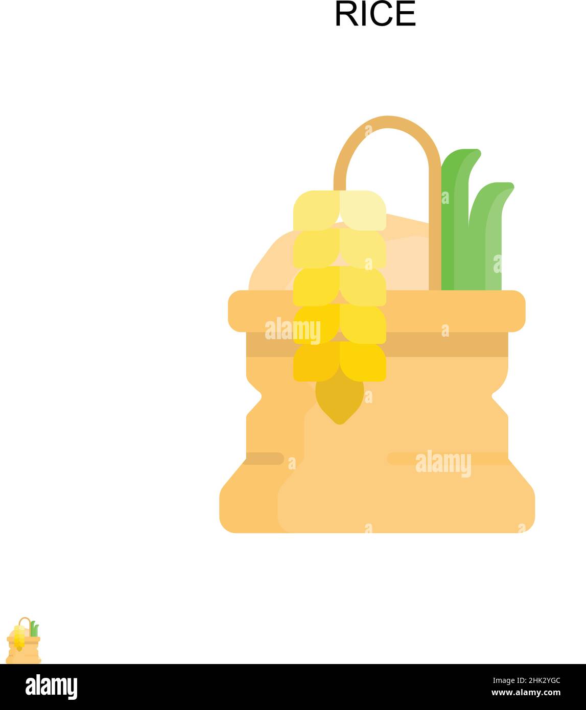 Rice Simple vector icon. Illustration symbol design template for web ...