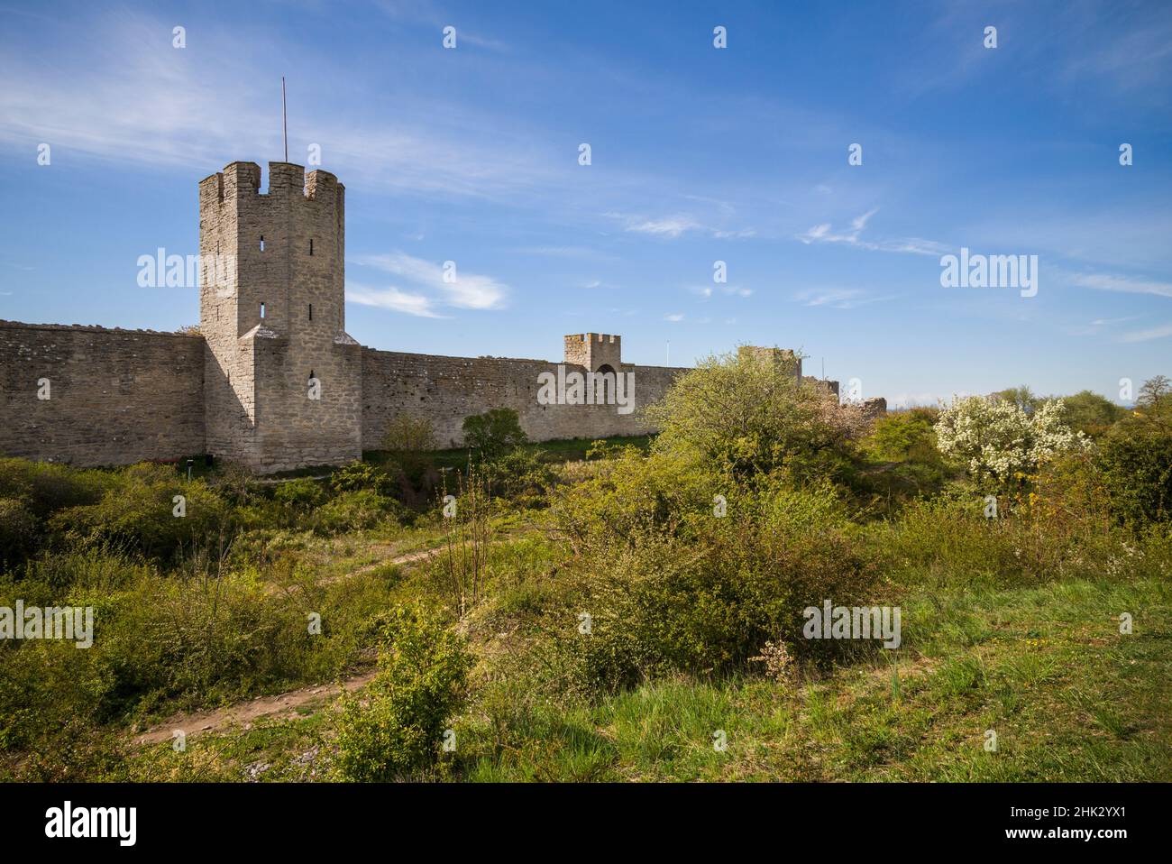 Sweden, Gotland Island, Visby, 12th century city wall, most complete ...