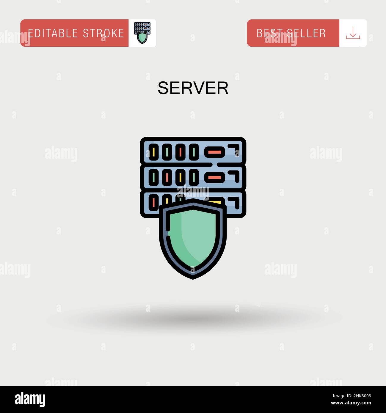 Server Simple vector icon Stock Vector Image & Art - Alamy
