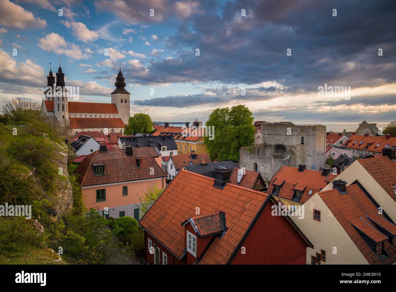 Sweden, Gotland Island, Visby, Visby Cathedral, 12th century, and the ...