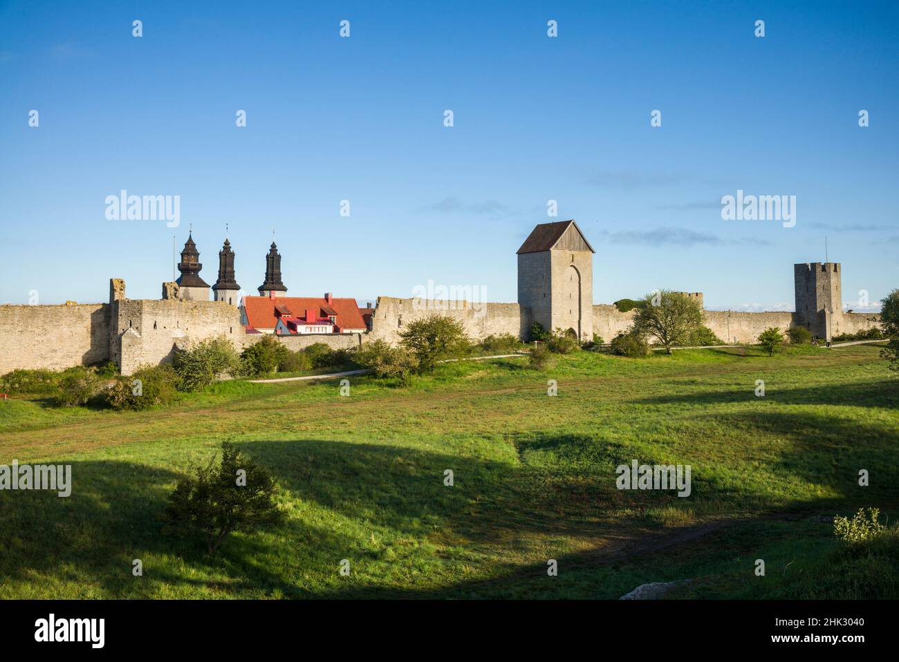 Sweden, Gotland Island, Visby, 12th century city wall, most complete ...