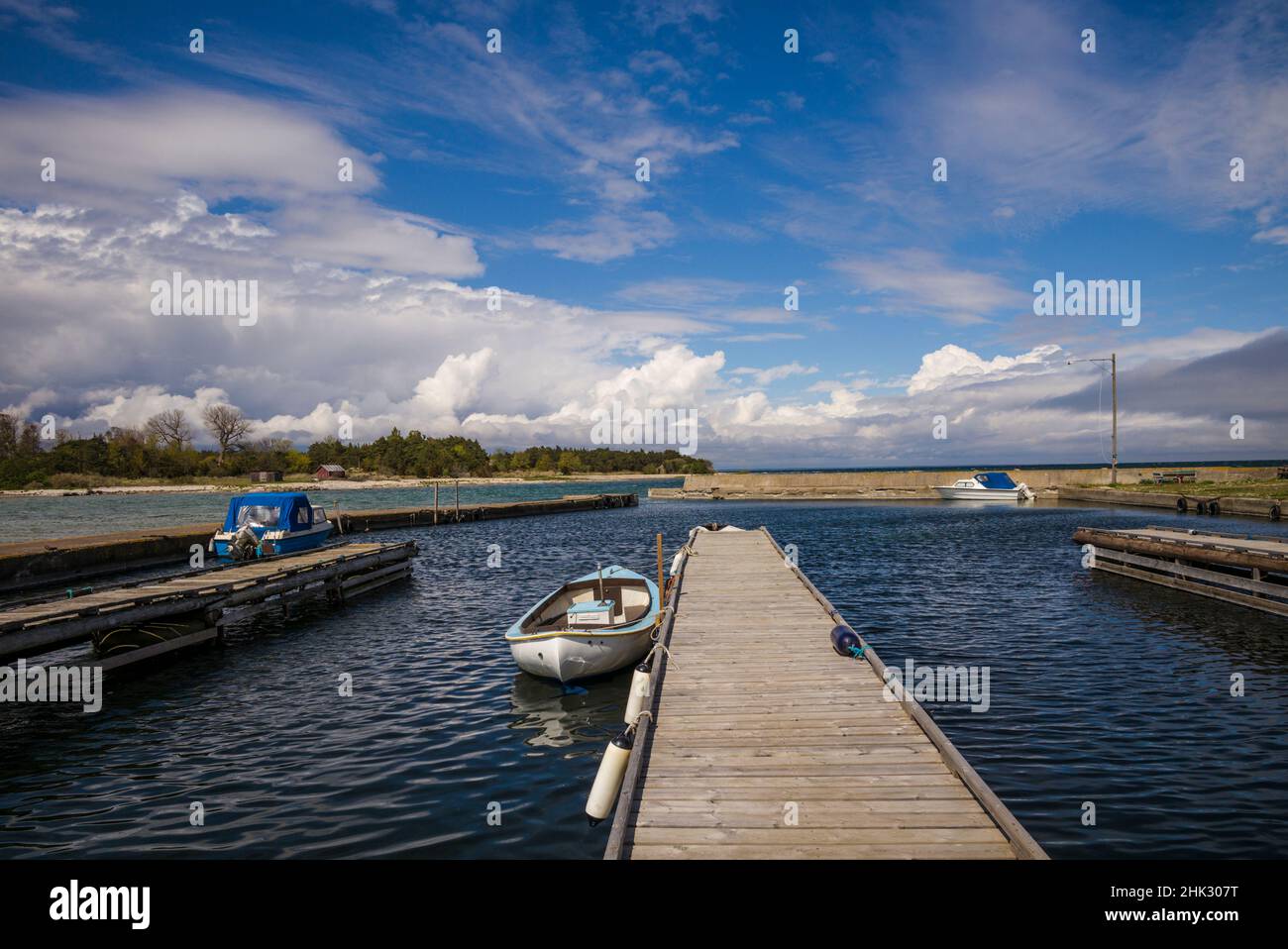 Sweden, Gotland Island, Katthammarsvik, small harbor Stock Photo - Alamy