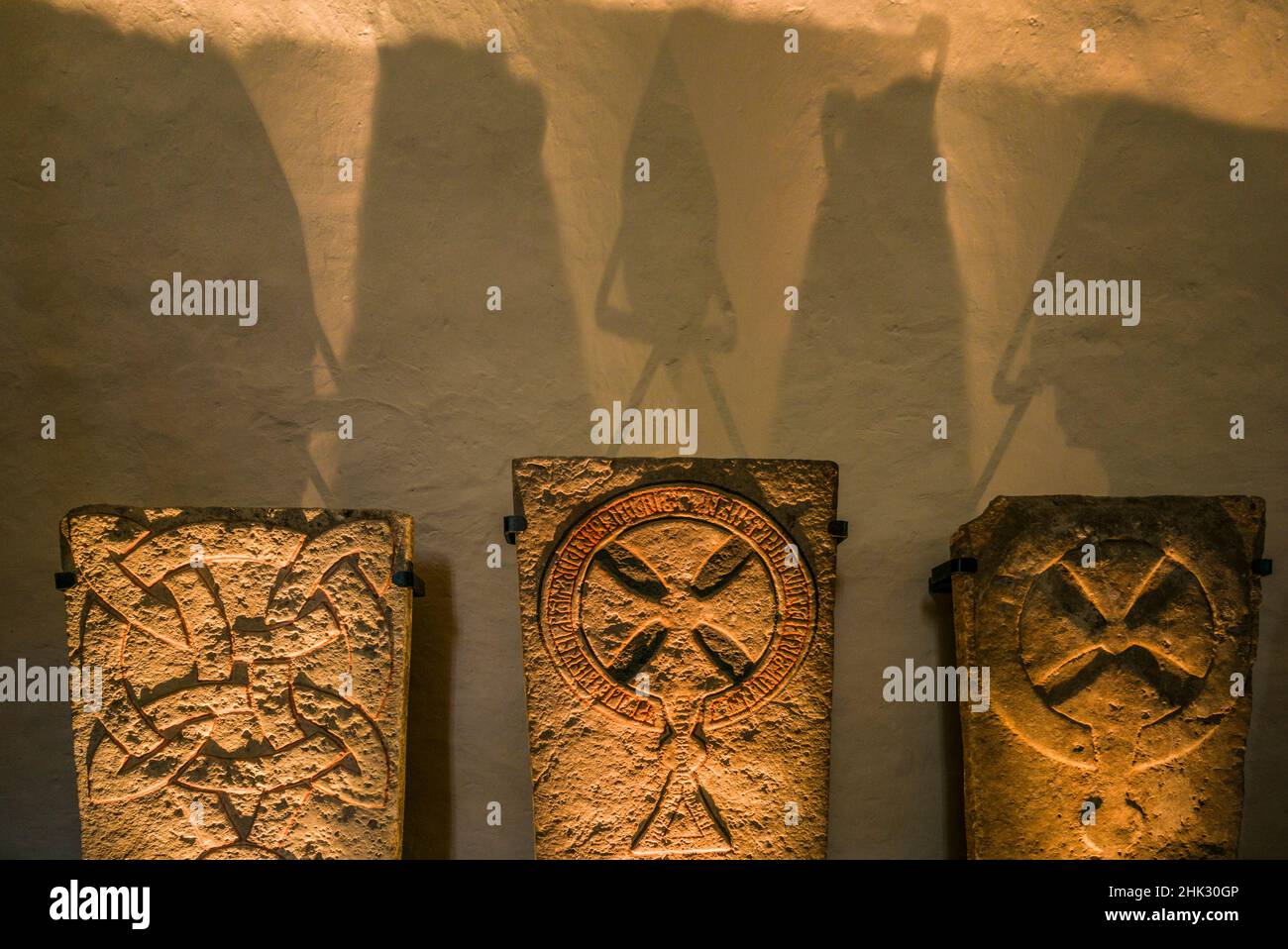 Sweden, Gotland Island, Rute, Rute church, 5th century picture stones ...