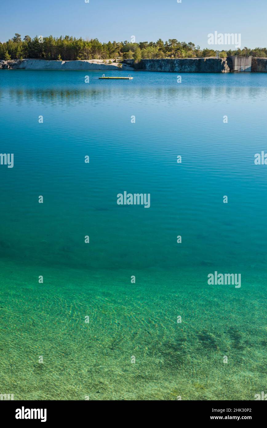 Sweden, Gotland Island, Labro, Bla Lagunen, Blue Lagoon, natural ...