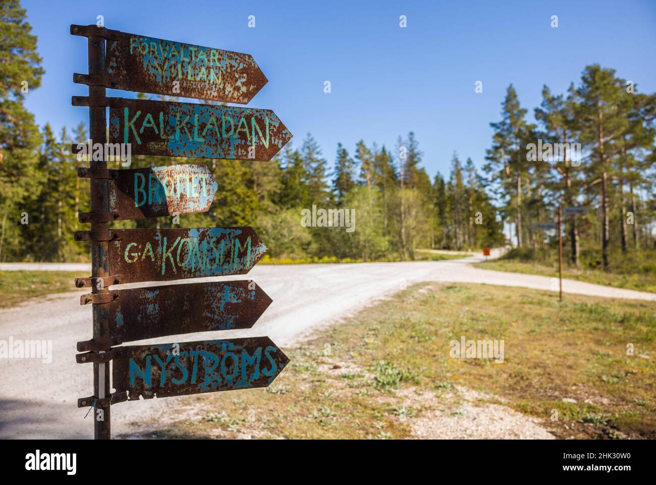Sweden, Gotland Island, Bungenas, former chalk mine and military base ...
