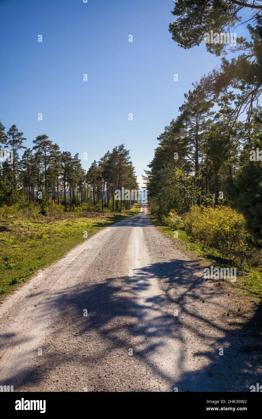 Sweden, Gotland Island, Bungenas, former chalk mine and military base ...