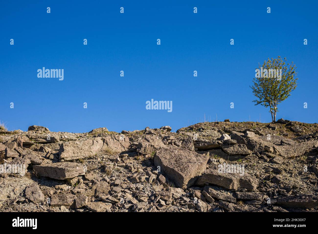 Sweden, Gotland Island, Bungenas, former chalk mine and military base ...