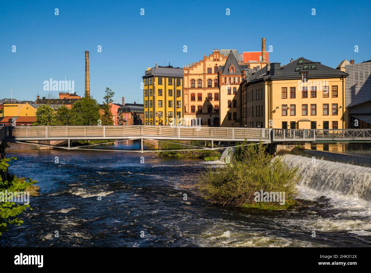 Sweden, Norrkoping, early Swedish industrial town, factory buildings ...