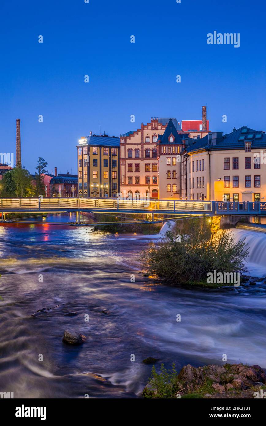 Sweden, Norrkoping, early Swedish industrial town, factory buildings ...