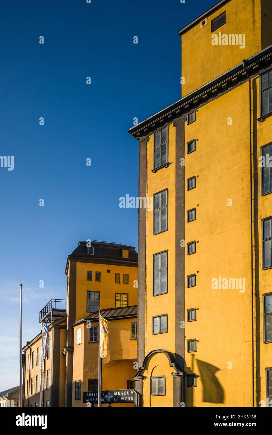 Sweden, Norrkoping, early Swedish industrial town, factory buildings ...