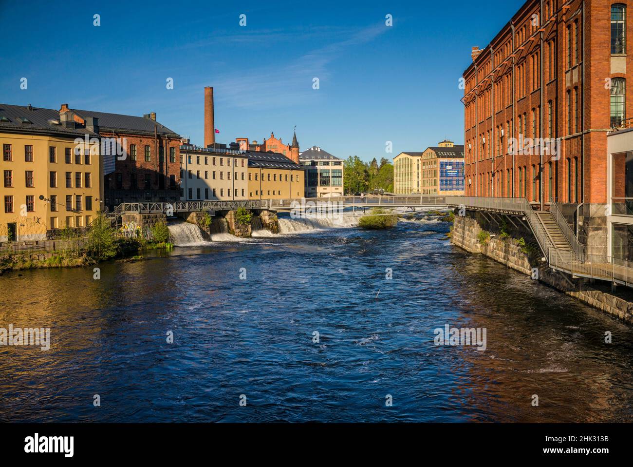 Sweden, Norrkoping, early Swedish industrial town, factory buildings ...