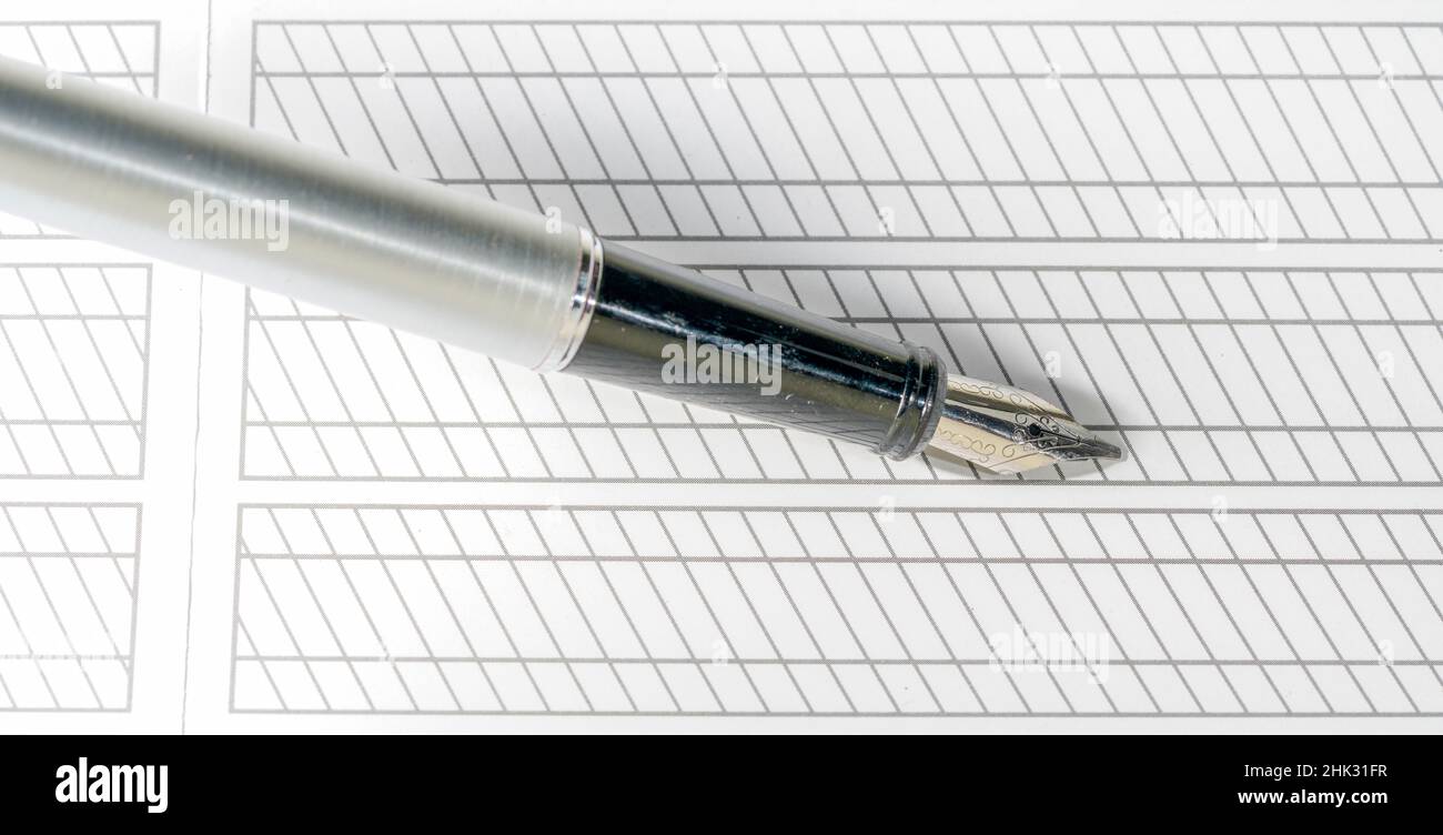 pencils with plain paper as a background with copy space, structure and ...