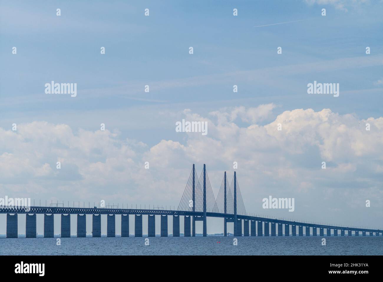 Sweden, Scania, Malmo, Oresund Bridge, longest cable-tied bridge in ...