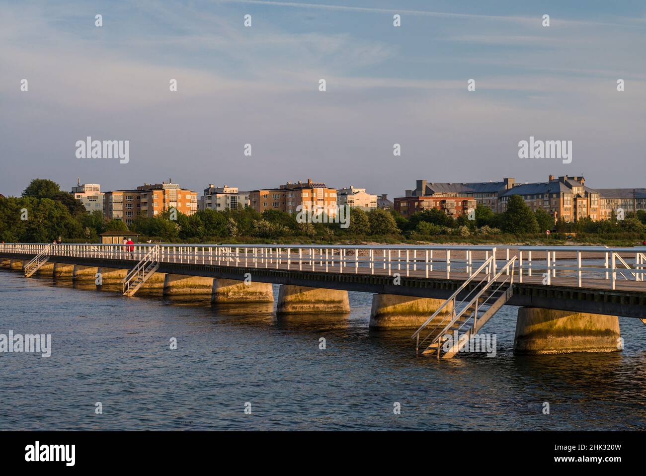 Sweden, Scania, Malmo, Riberborgs Stranden beach area, pier Stock Photo ...