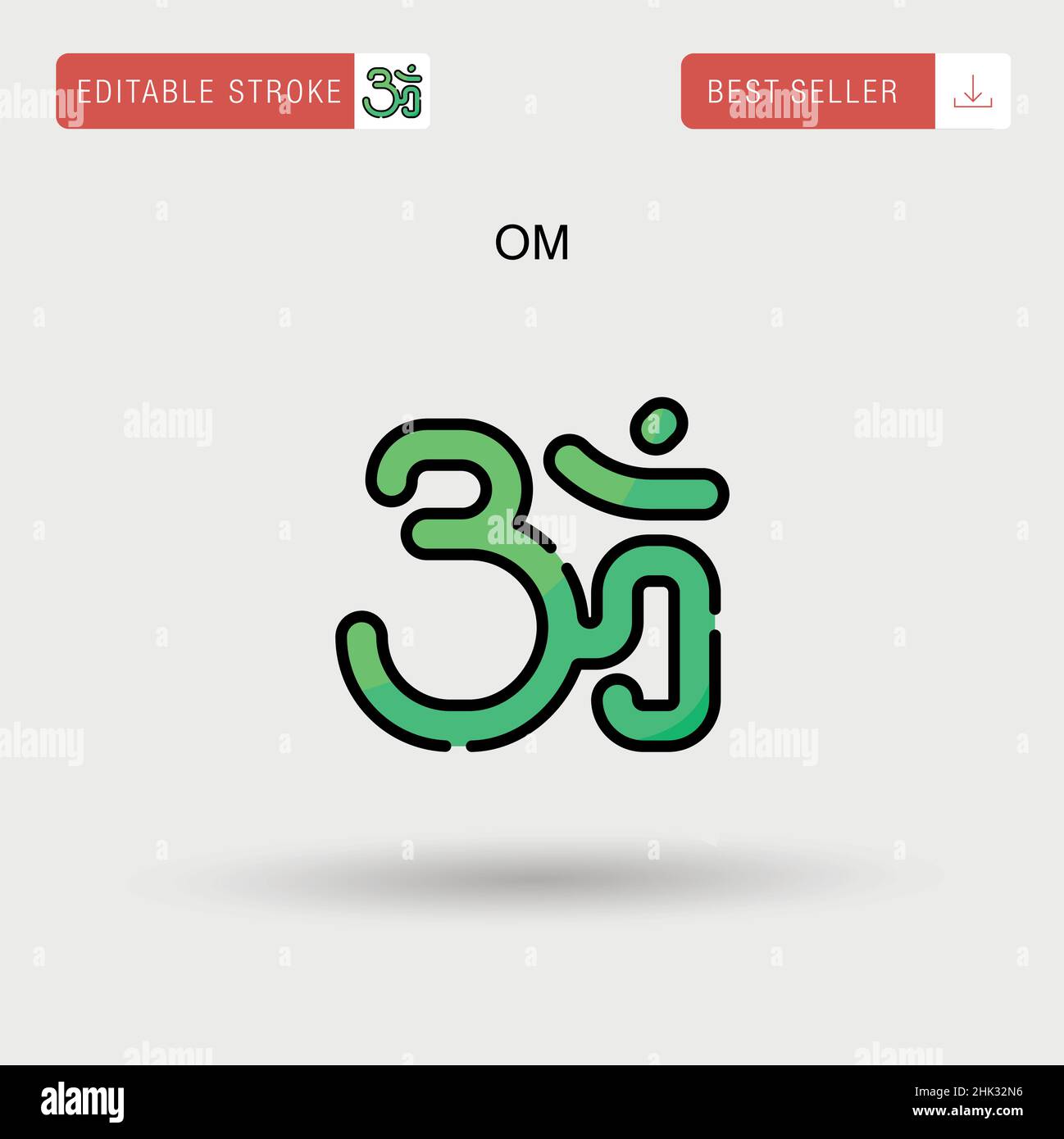 Om Simple vector icon Stock Vector Image & Art - Alamy