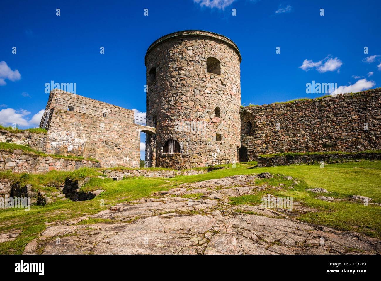 Sweden, Bohuslan, Kungalv, 14th century medieval fortress, Bohus ...