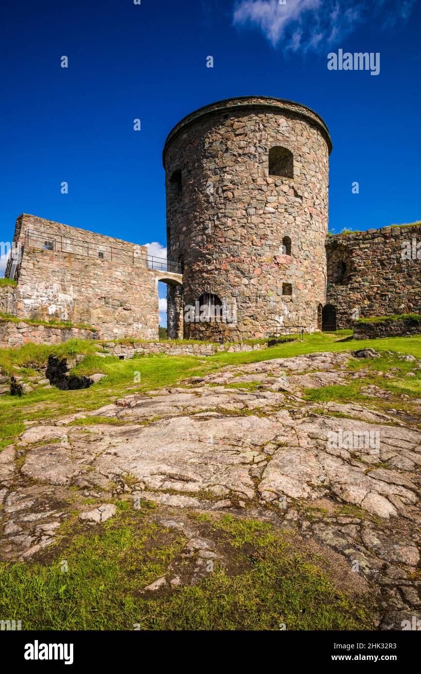 Sweden, Bohuslan, Kungalv, 14th century medieval fortress, Bohus ...