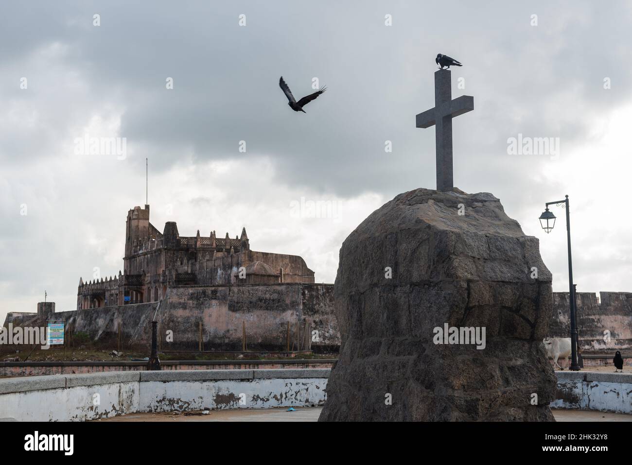 Tranquebar, India - January 2022: Dansborg Fort in the colonial village ...