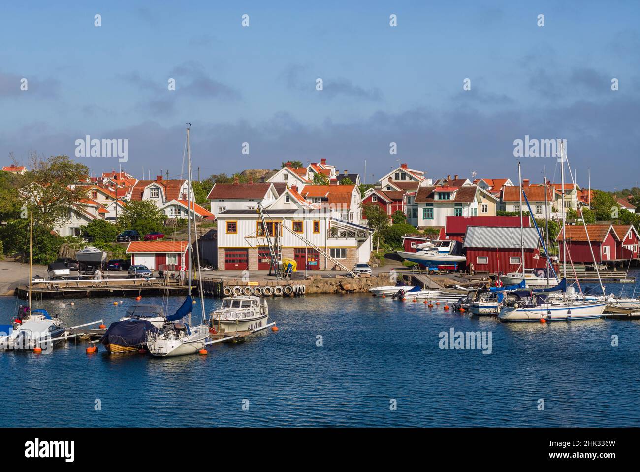 Sweden, Bohuslan, Hovenaset, coastal village view Stock Photo - Alamy