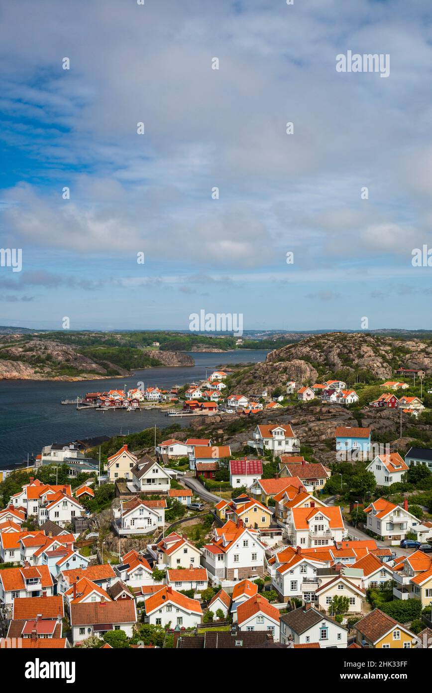 Sweden, Bohuslan, Fjallbacka, elevated town view from the Vetteberget cliff Stock Photo - Alamy