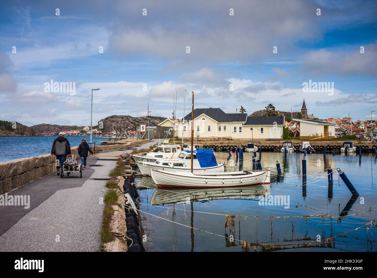 Sweden, Bohuslan, Fjallbacka, town harbor Stock Photo - Alamy