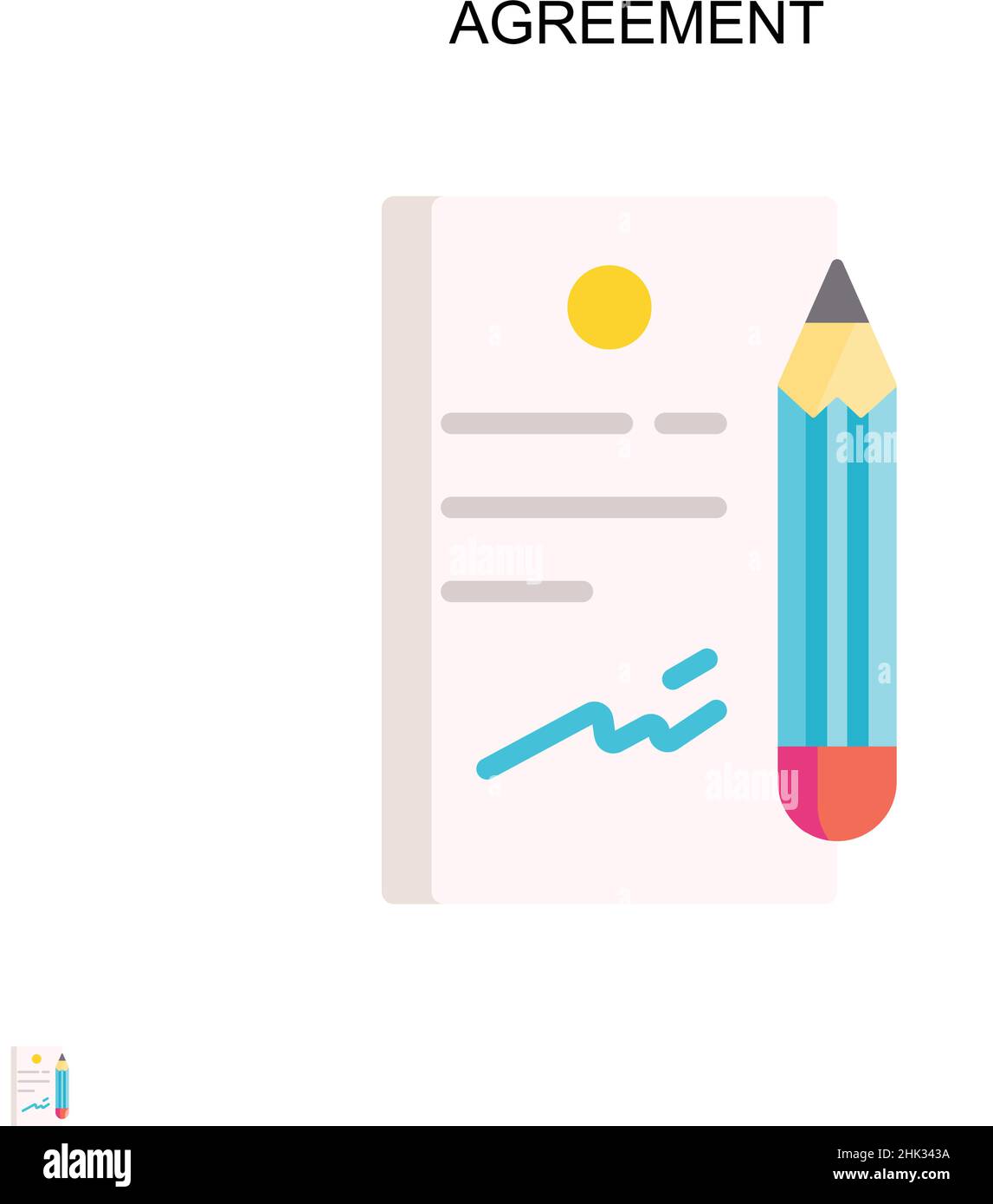 Agreement Simple vector icon. Illustration symbol design template for ...