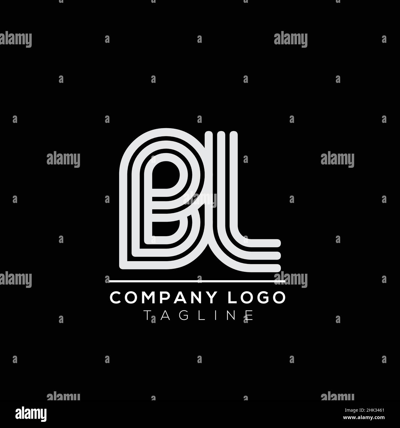 Letter BL alphabet Logo sign symbol. Modern vector logo design for the ...