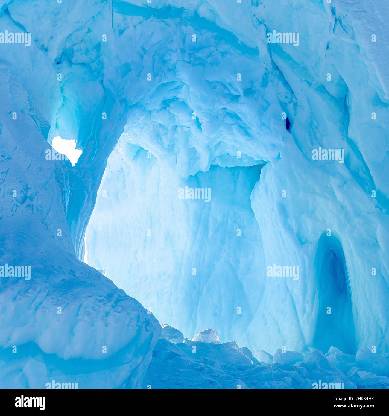 Iceberg frozen into the sea ice of the Uummannaq fjord system during ...