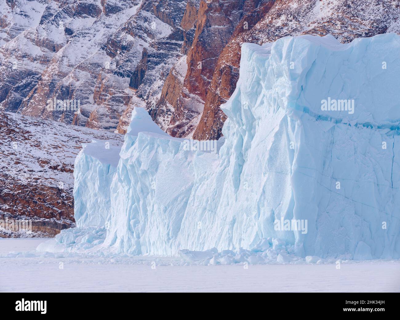 Icebergs in front of Appat Island, frozen into the sea ice of the ...