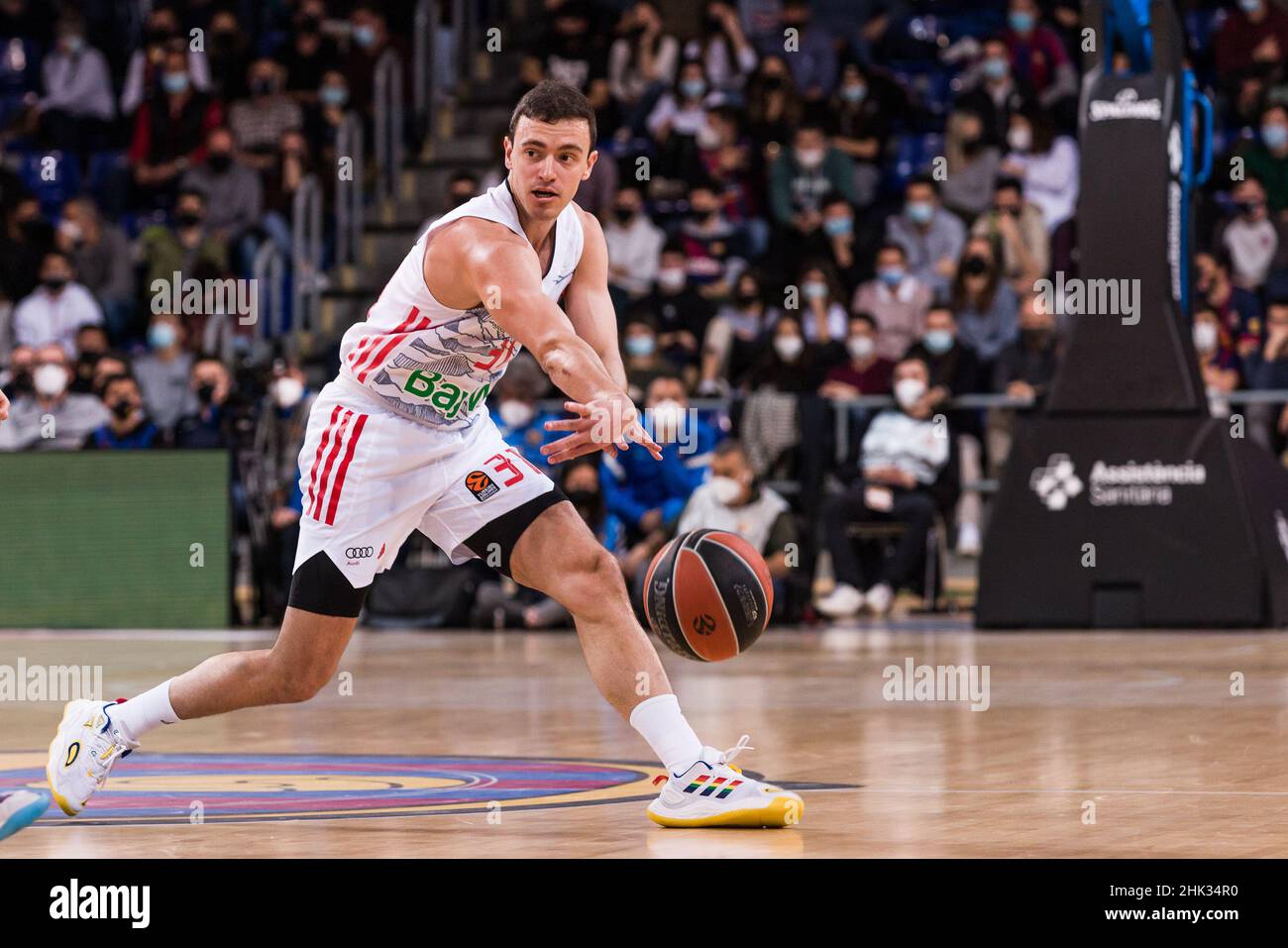 Barcelona, Spain, February 1, 2022, Zan Mark Sisko of Bayern Munich ...