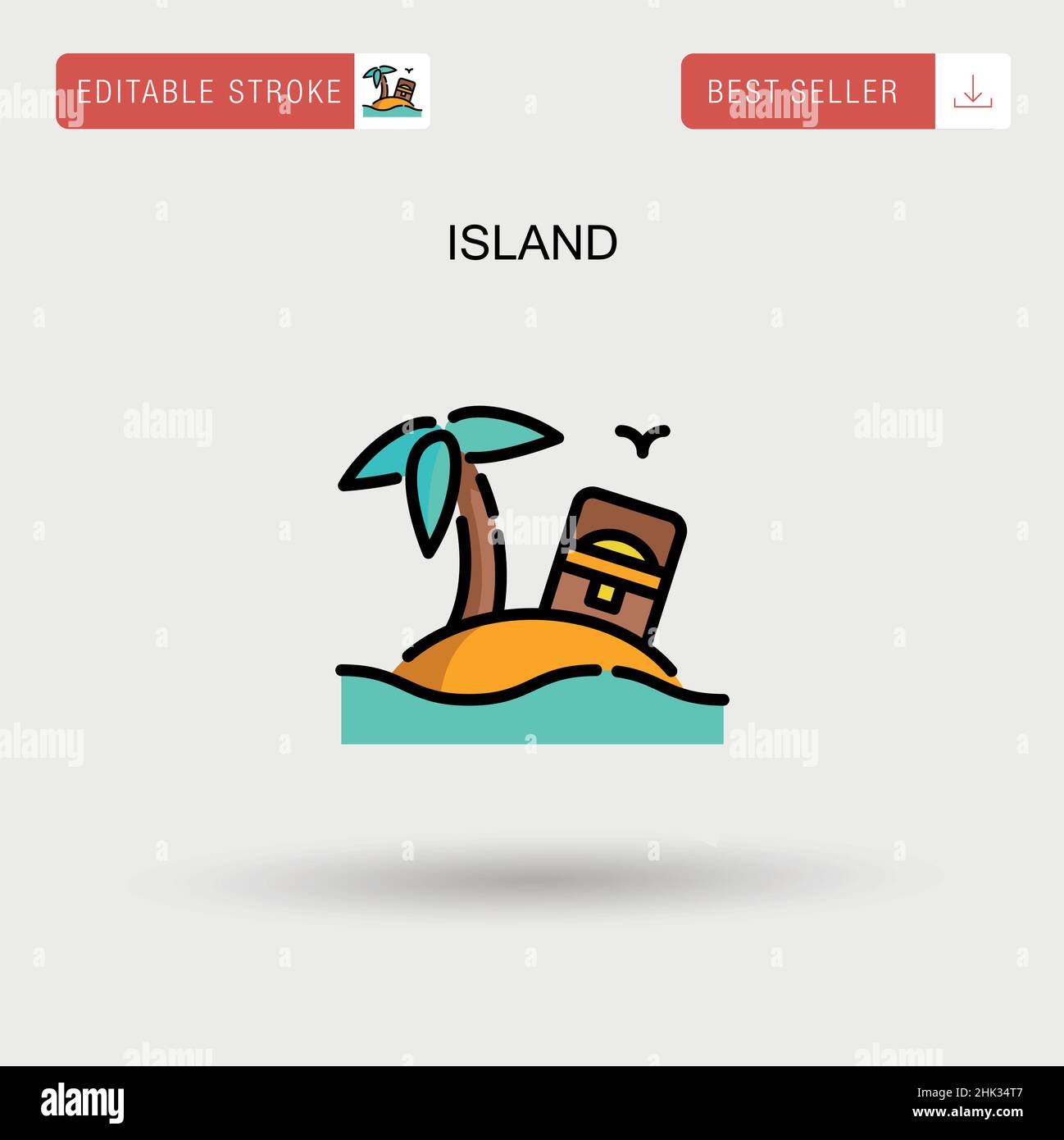 Island Simple vector icon Stock Vector Image & Art - Alamy