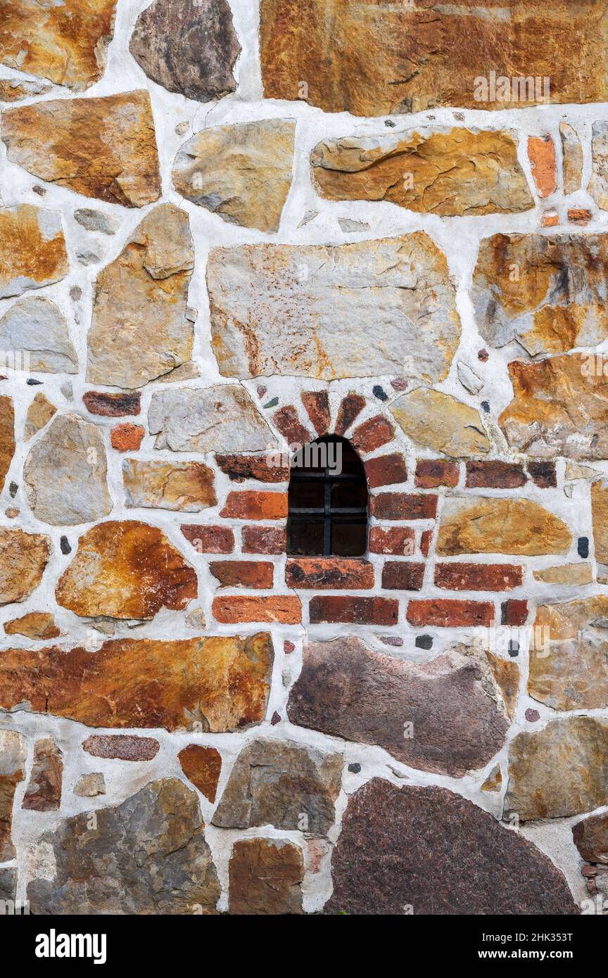 Old historic jail stone facade with bricks texture Stock Photo - Alamy