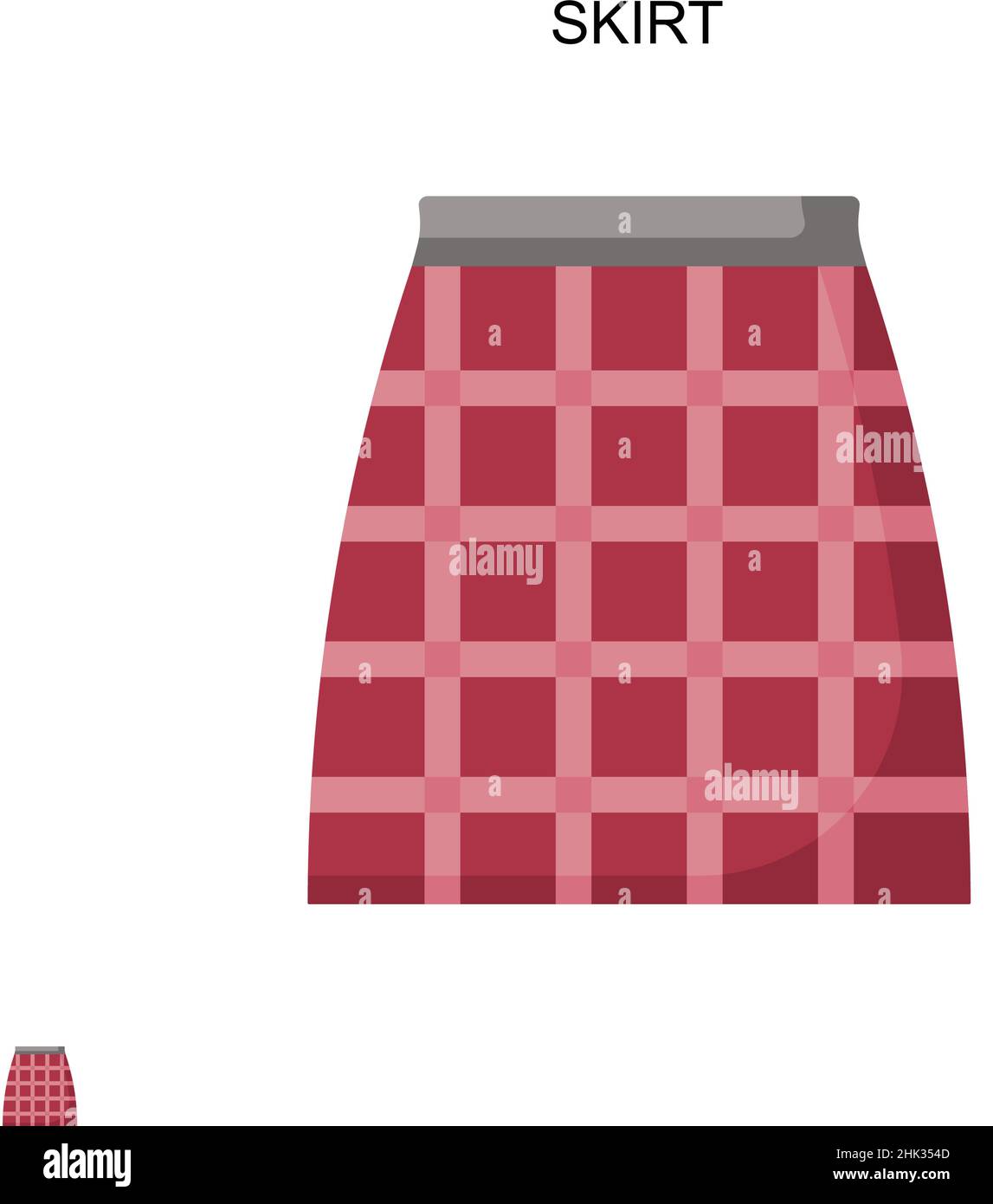 Skirt Simple vector icon. Illustration symbol design template for web ...