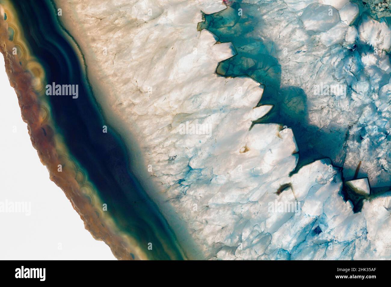 Sliced rock crystals Stock Photo - Alamy