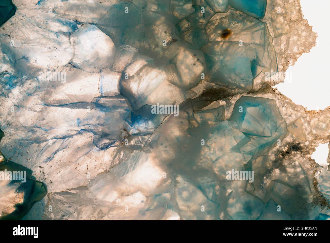Sliced rock crystals Stock Photo - Alamy
