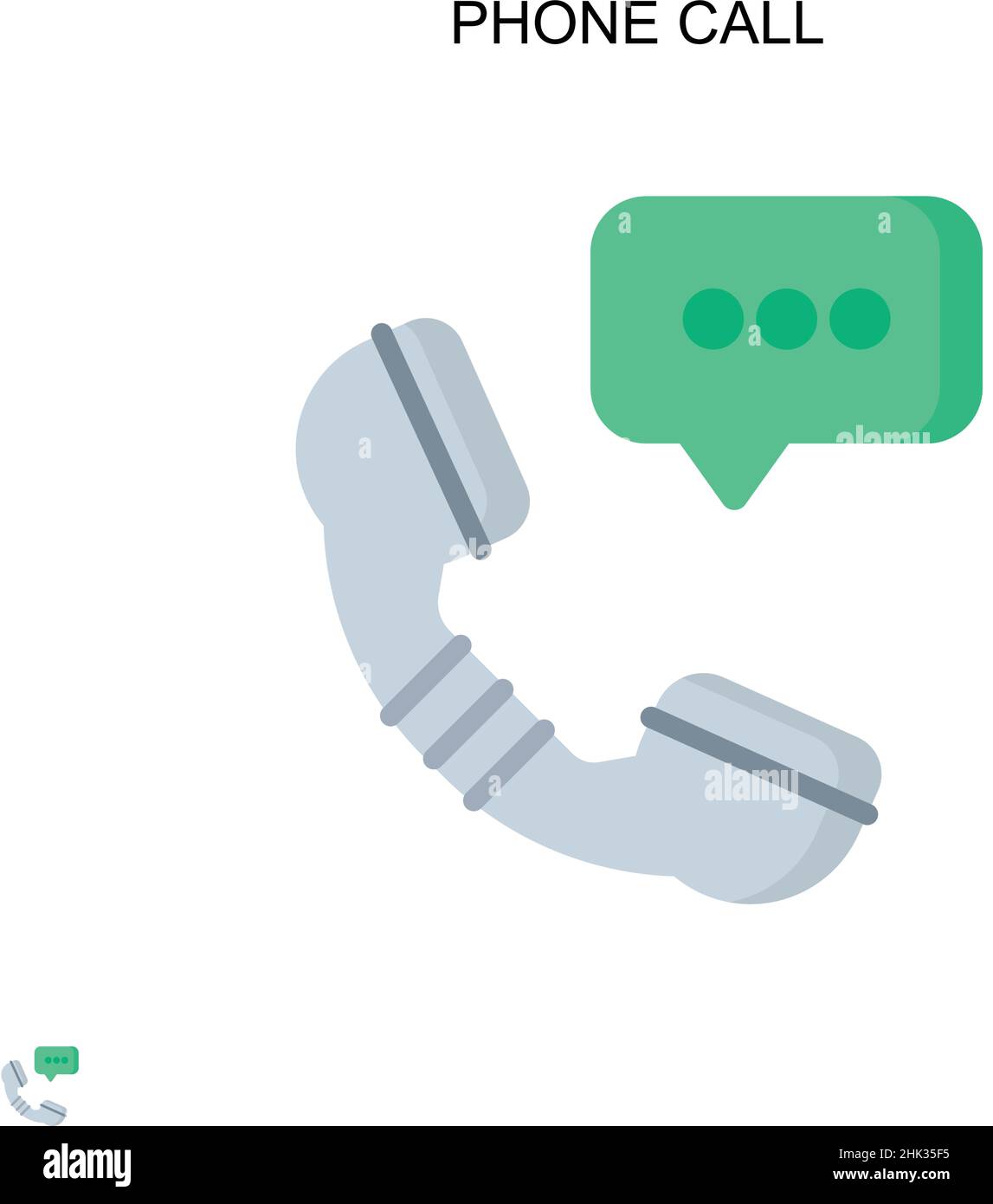 Phone call Simple vector icon. Illustration symbol design template for ...