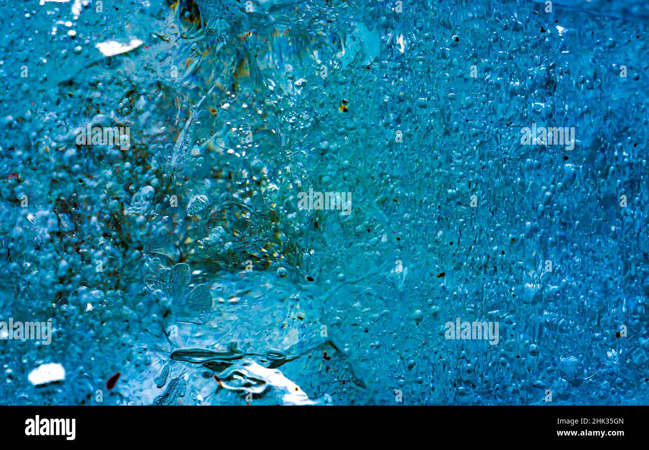 Glacier ice abstract, Grey Lake, Torres del Paine National Park ...