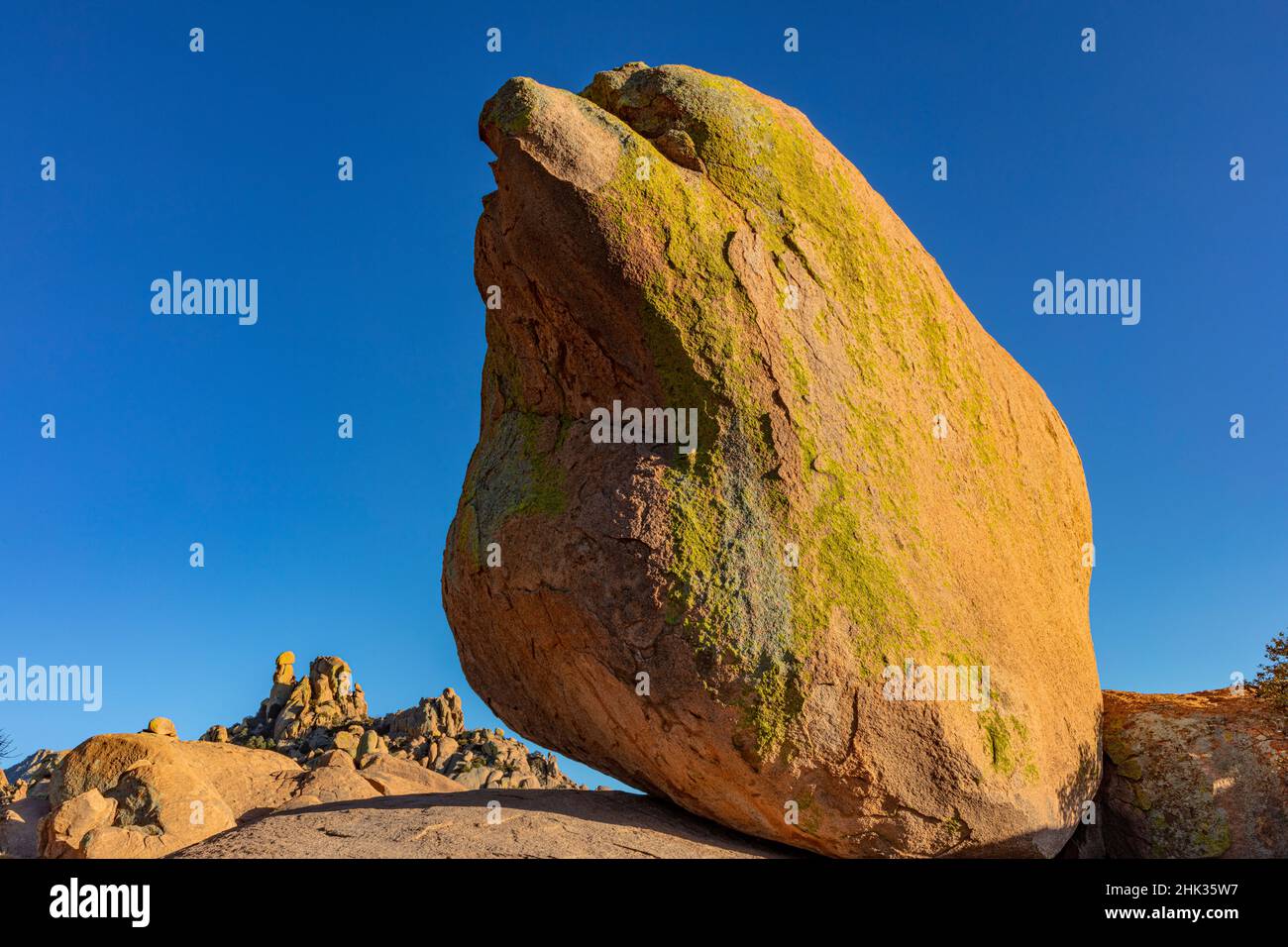 Jumbled granite boulders at Council Rocks in the Dragoon Mountains in ...