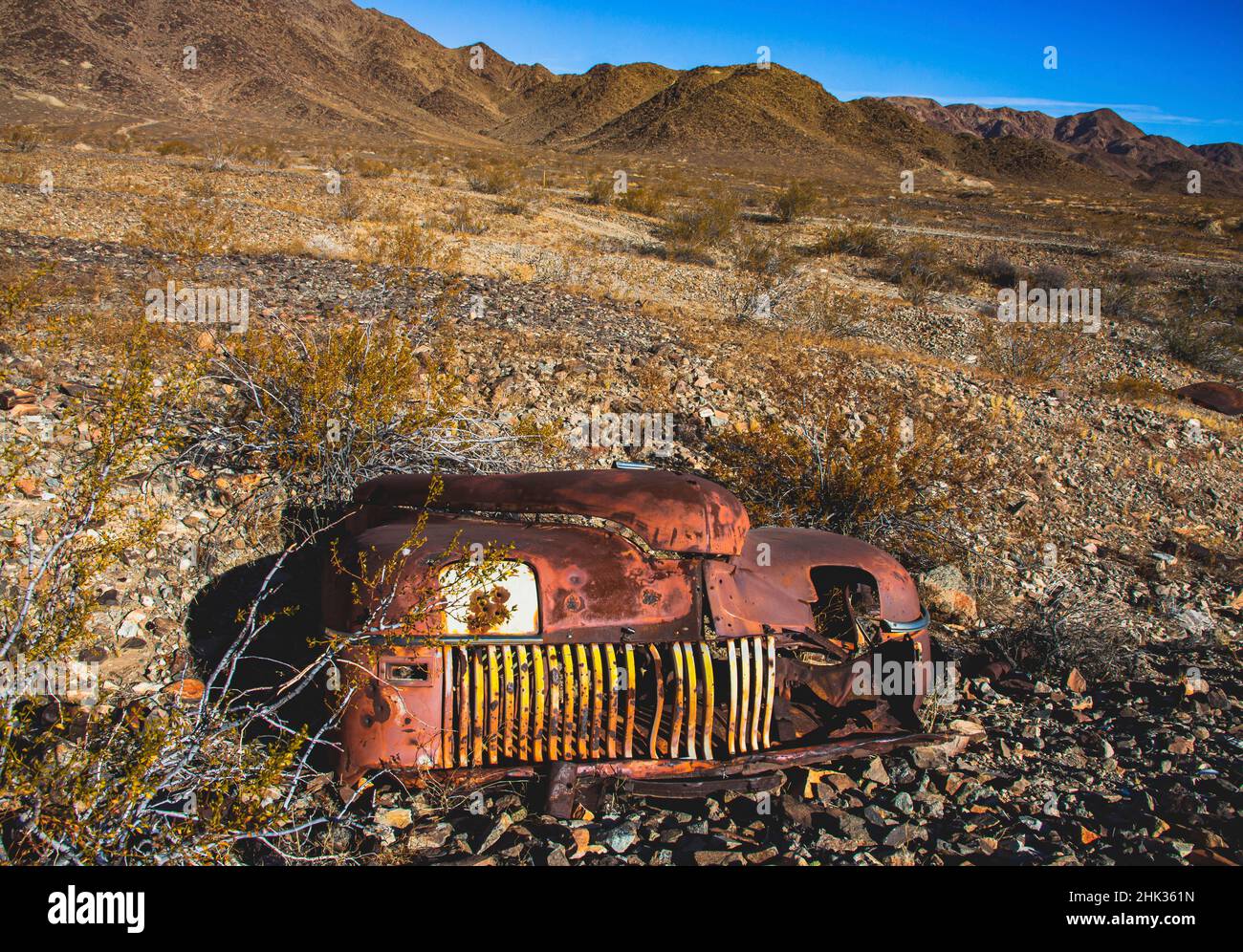 Brooklyn Mine area, Old Dale District, Mojave Desert, California Stock ...