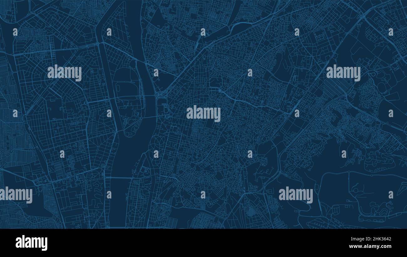 Cairo map city poster province, blue horizontal background vector map ...